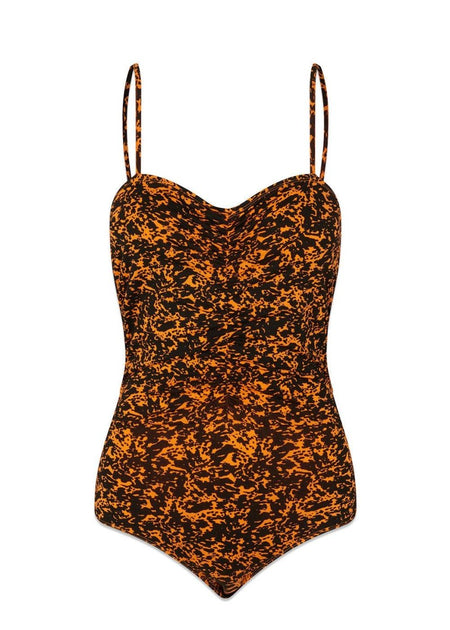 CurtisMD print bodystocking - Vibrant Orange Splash